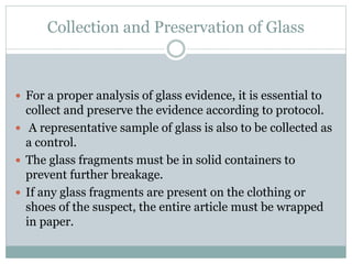 Glass as physical evidence | PPT