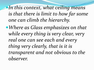 Glass Ceiling | PPTX