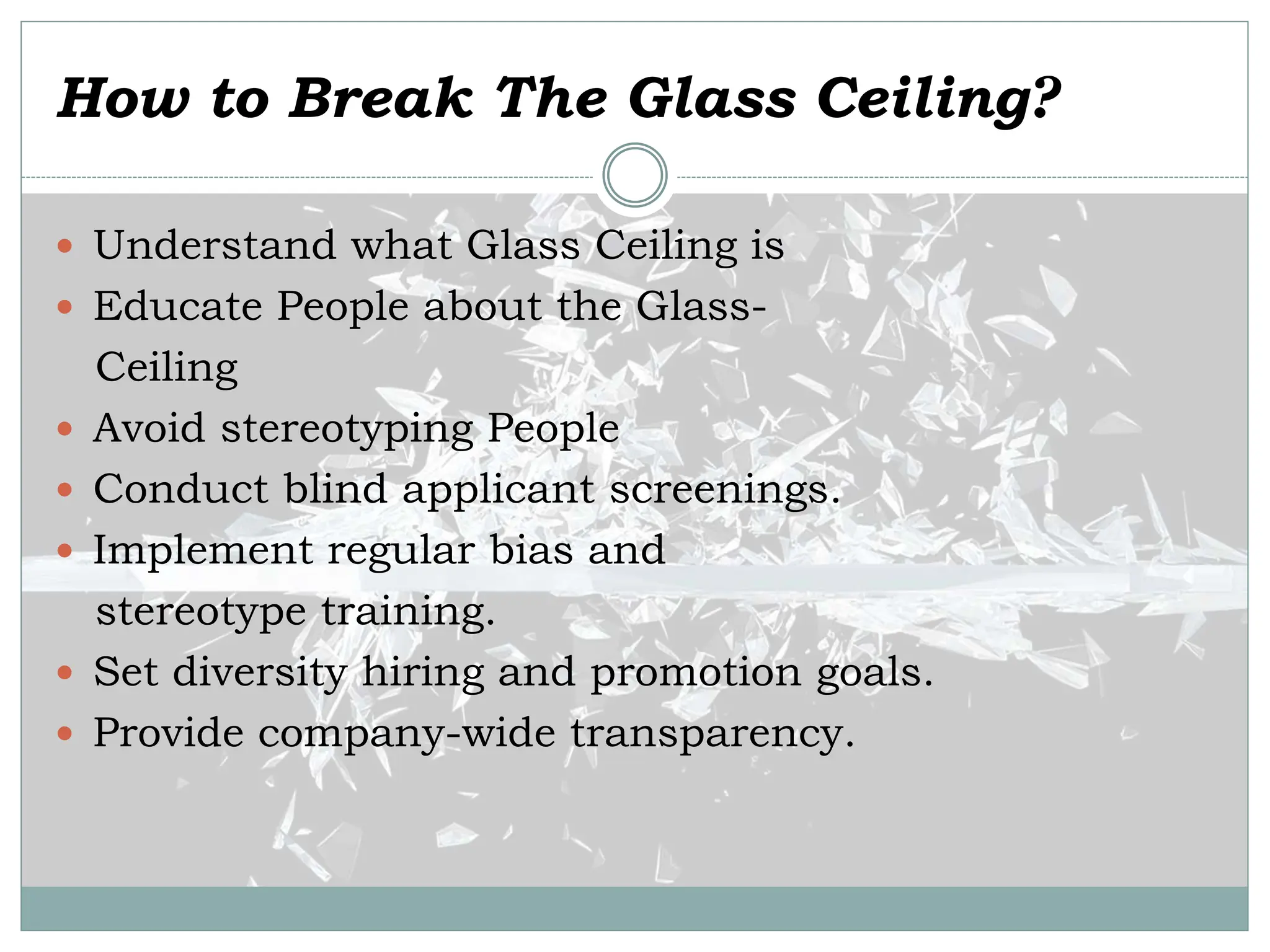 Presentation on Glass Ceiling (Human Resource Topic) | PPTX