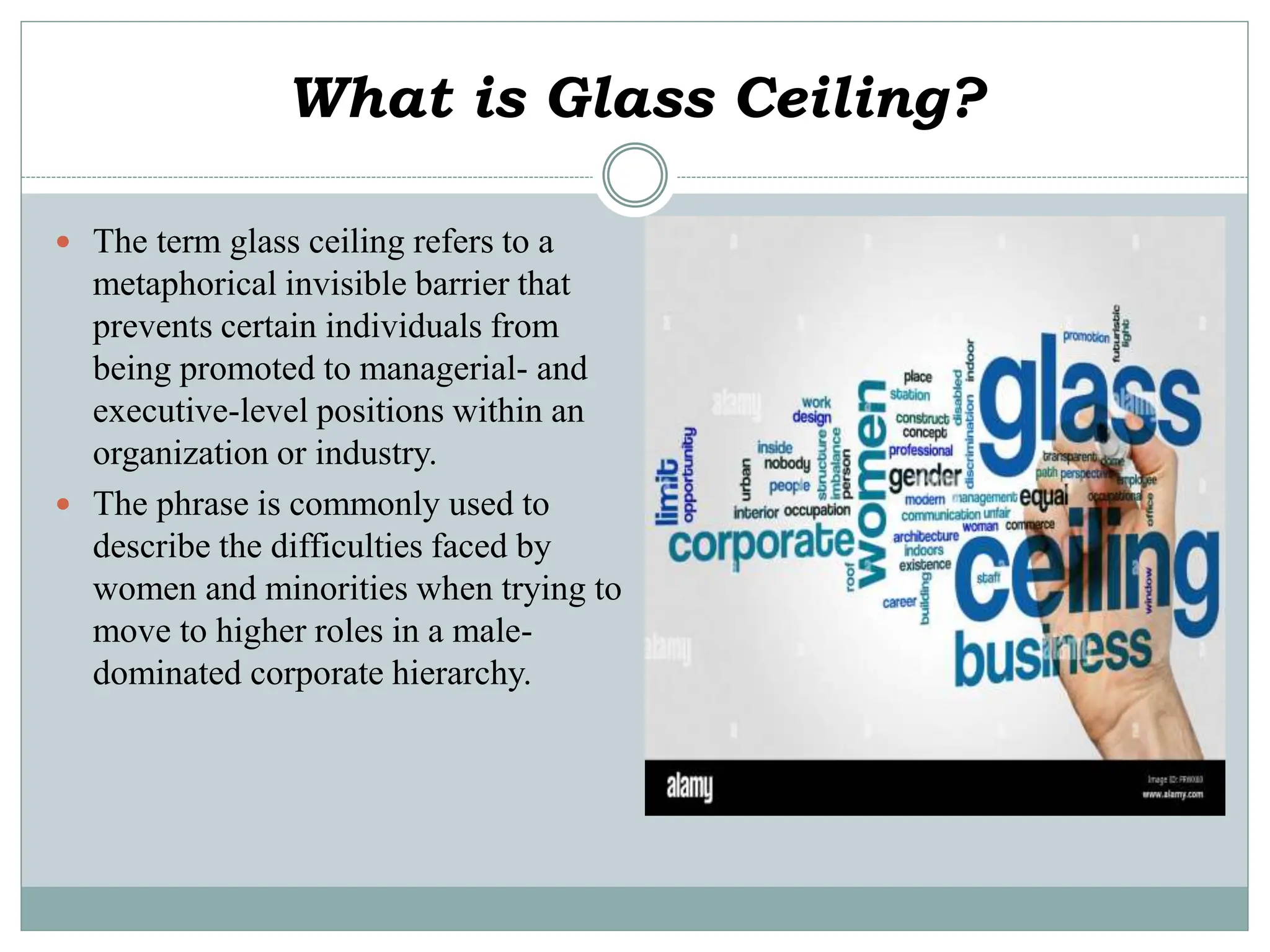Presentation on Glass Ceiling (Human Resource Topic) | PPTX