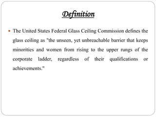 GLASS CEILING AND GENDER EQUALITY (HRM).pptx