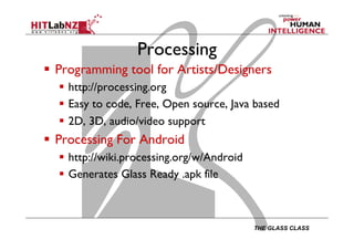The Glass Class Lecture 5: Prototyping with Processing | PDF | Programming Languages | Computing