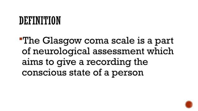 Presentation on glasscoma scale in nursing | PPT