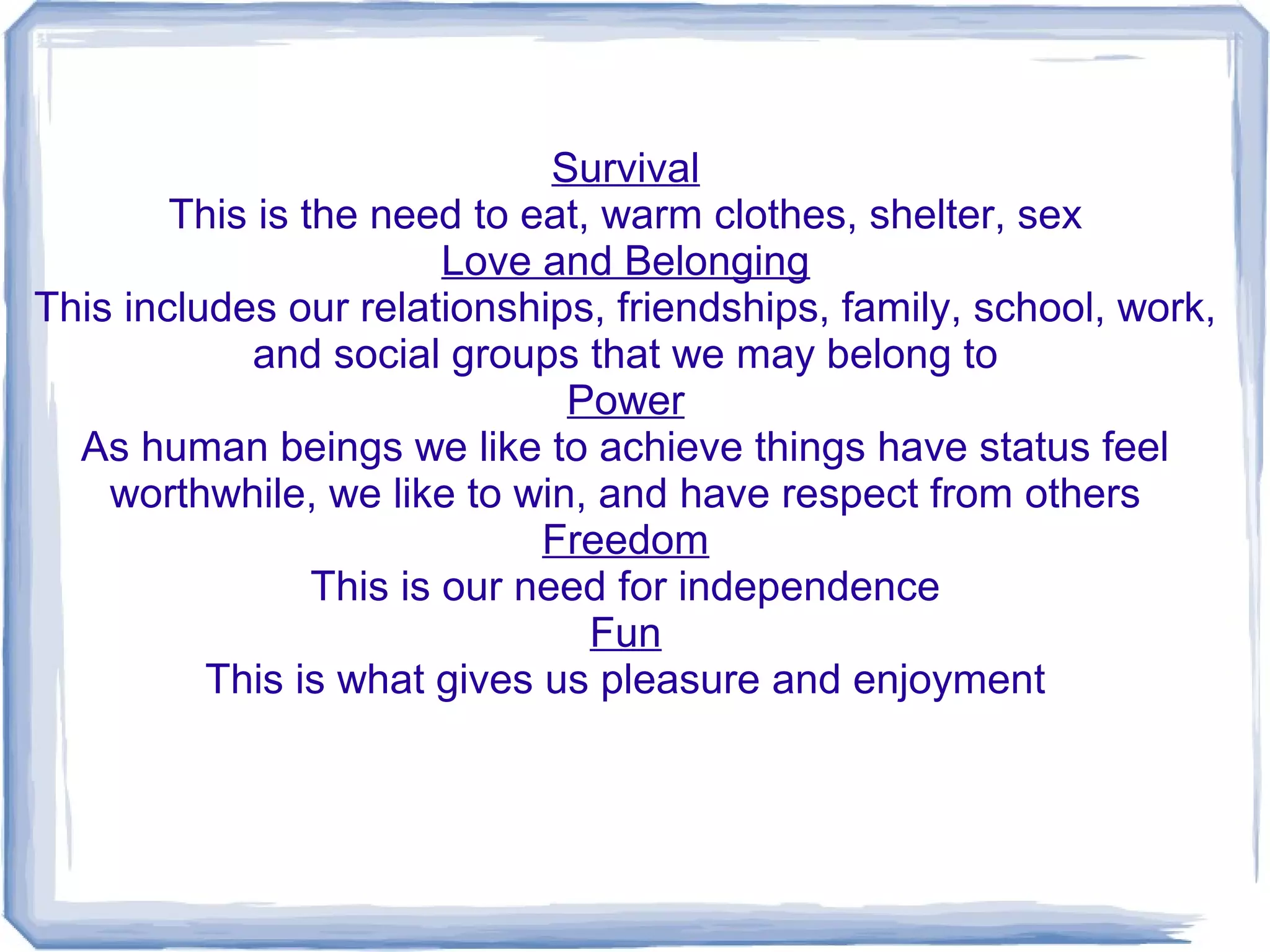 Glasser presentation 2 william glasser reality therapy and choice ...