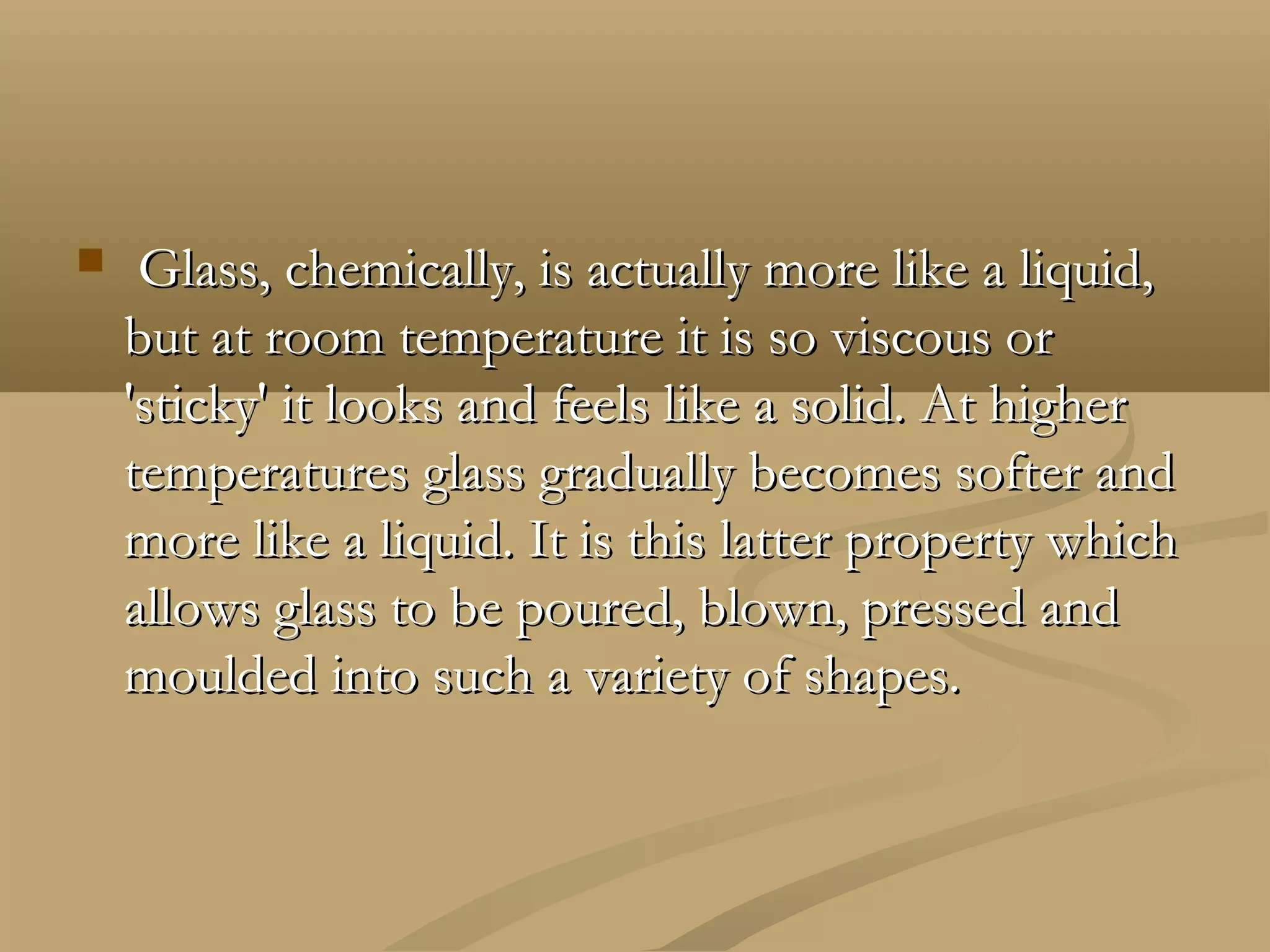 Glasses structures, properties and applications | PPT