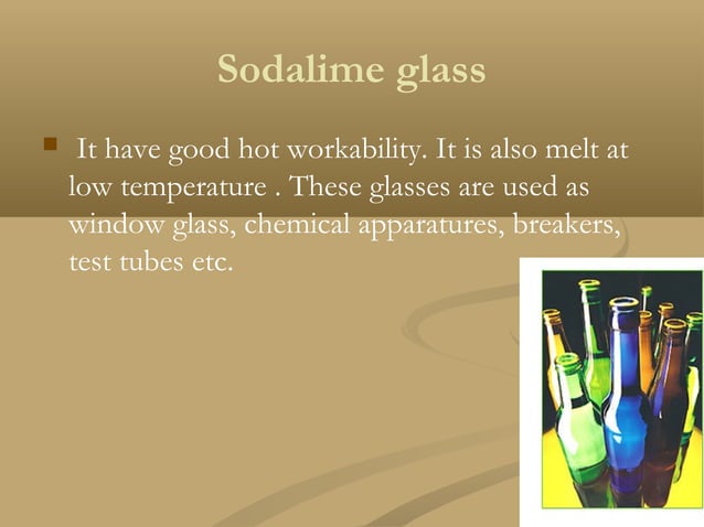 Glasses structures, properties and applications | PPT | Chemistry | Science