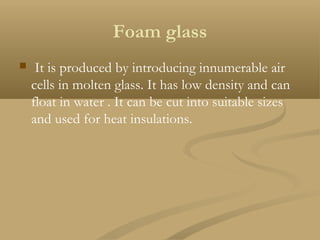 Glasses structures, properties and applications | PPT