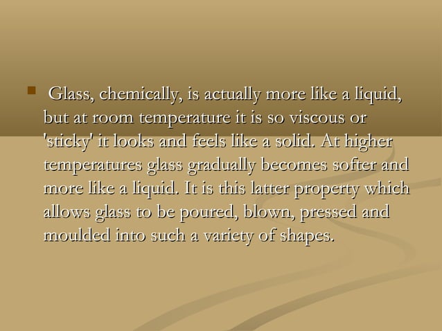 Glasses structures, properties and applications | PPT | Chemistry | Science