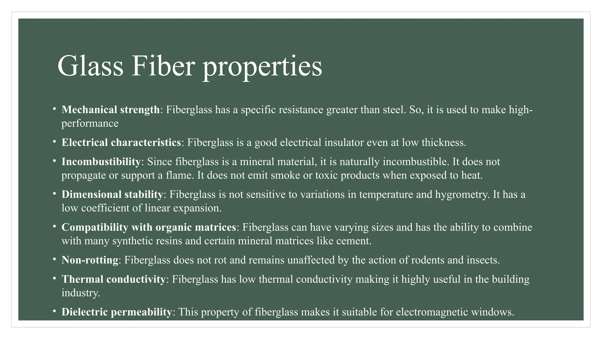GLASS FIBER TEXTILE SCIENCE MINERAL FIBER | PPTX