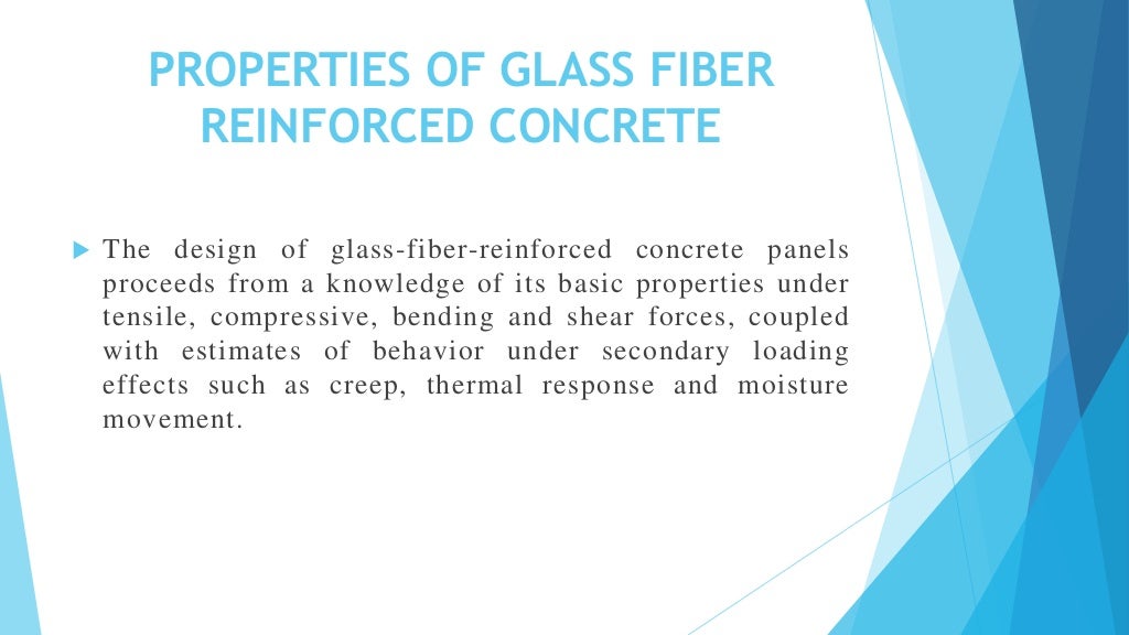 Glass fiber reinforced concrete