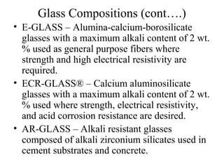 Glass fibers composite manufacturing processes | PPT