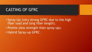 Glass fibers reinforced concrete | PPTX