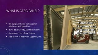 Glass fibre reinforced gypsum panels | PPTX