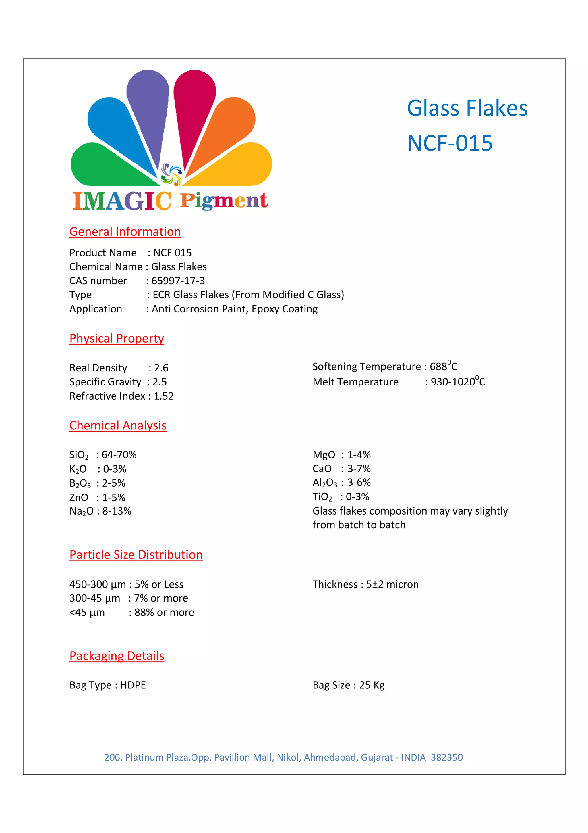 Glass flakes ncf-015 | PDF