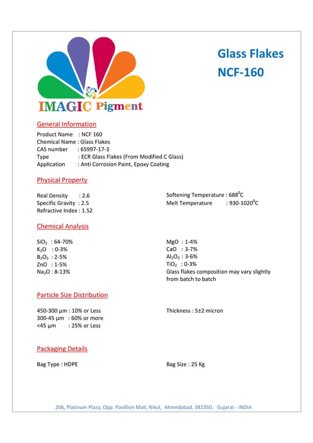 Glass flakes ncf-160 | PDF | Chemistry | Science