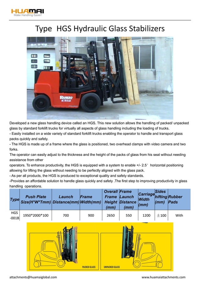 Glass handling with forklift attachment | PDF