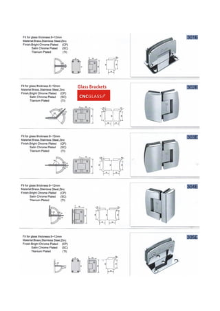 Glass Hardware:Glass Brackets and Glass Hinge | PDF