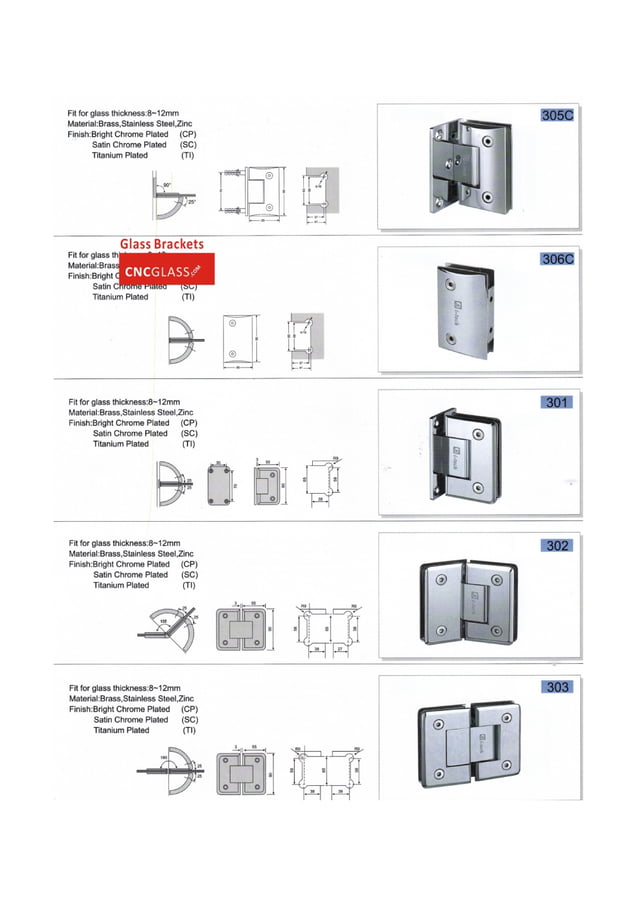 Glass Hardware:Glass Brackets and Glass Hinge | PDF