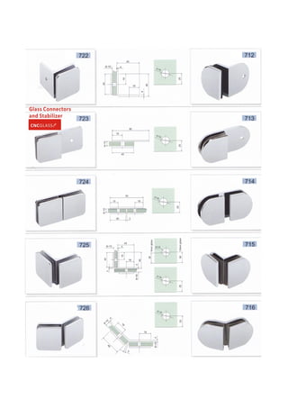 Glass Hardware Glass Connectors and Stabilizers
