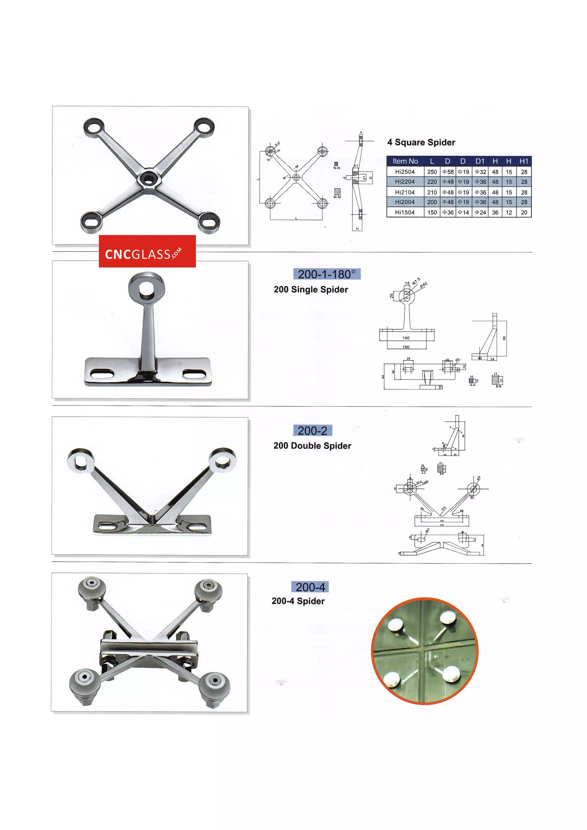 Glass hardware spider cncglass | PDF