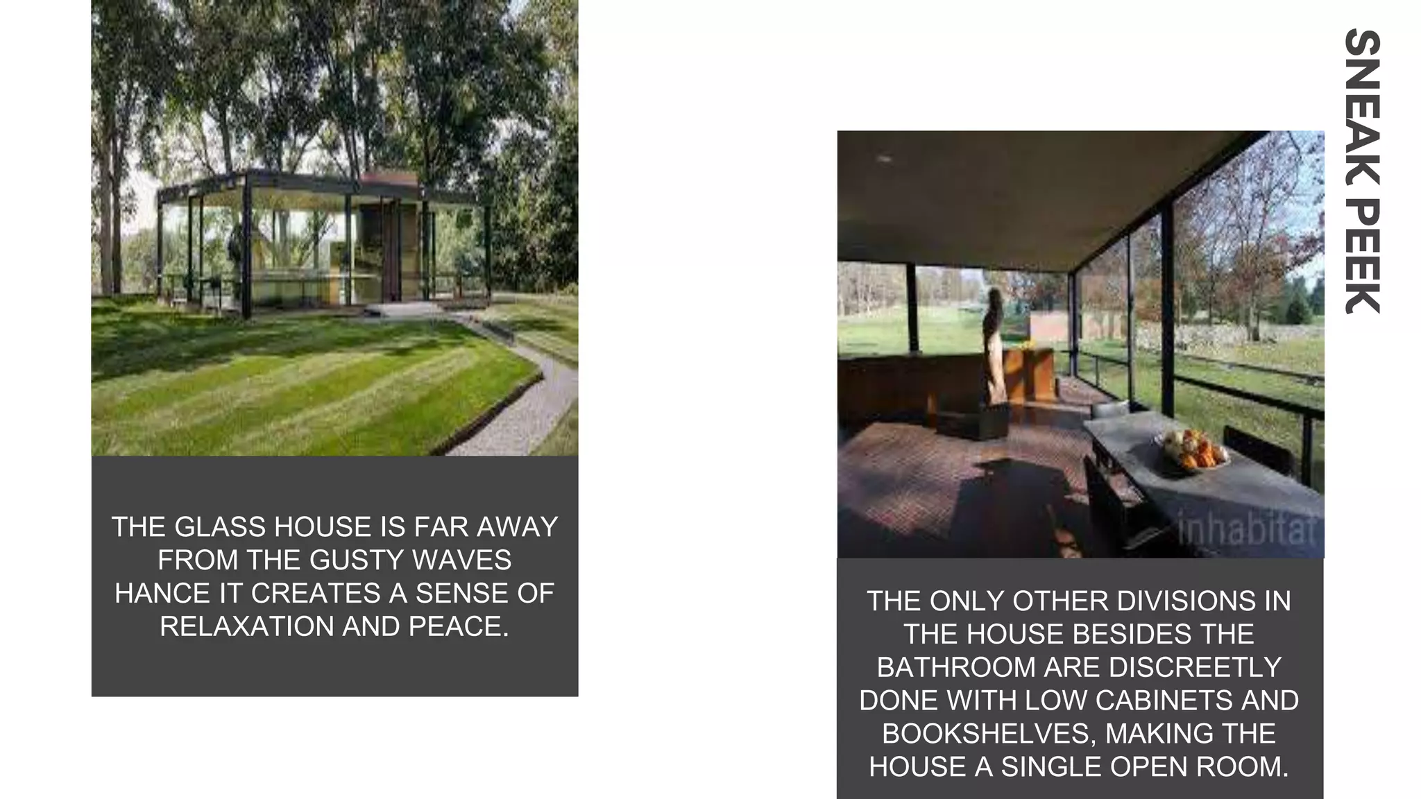 Tangible and Intangible Architecture |Glass House| Semester II | | PPTX