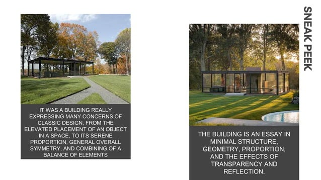 Tangible and Intangible Architecture |Glass House| Semester II | | PPTX ...