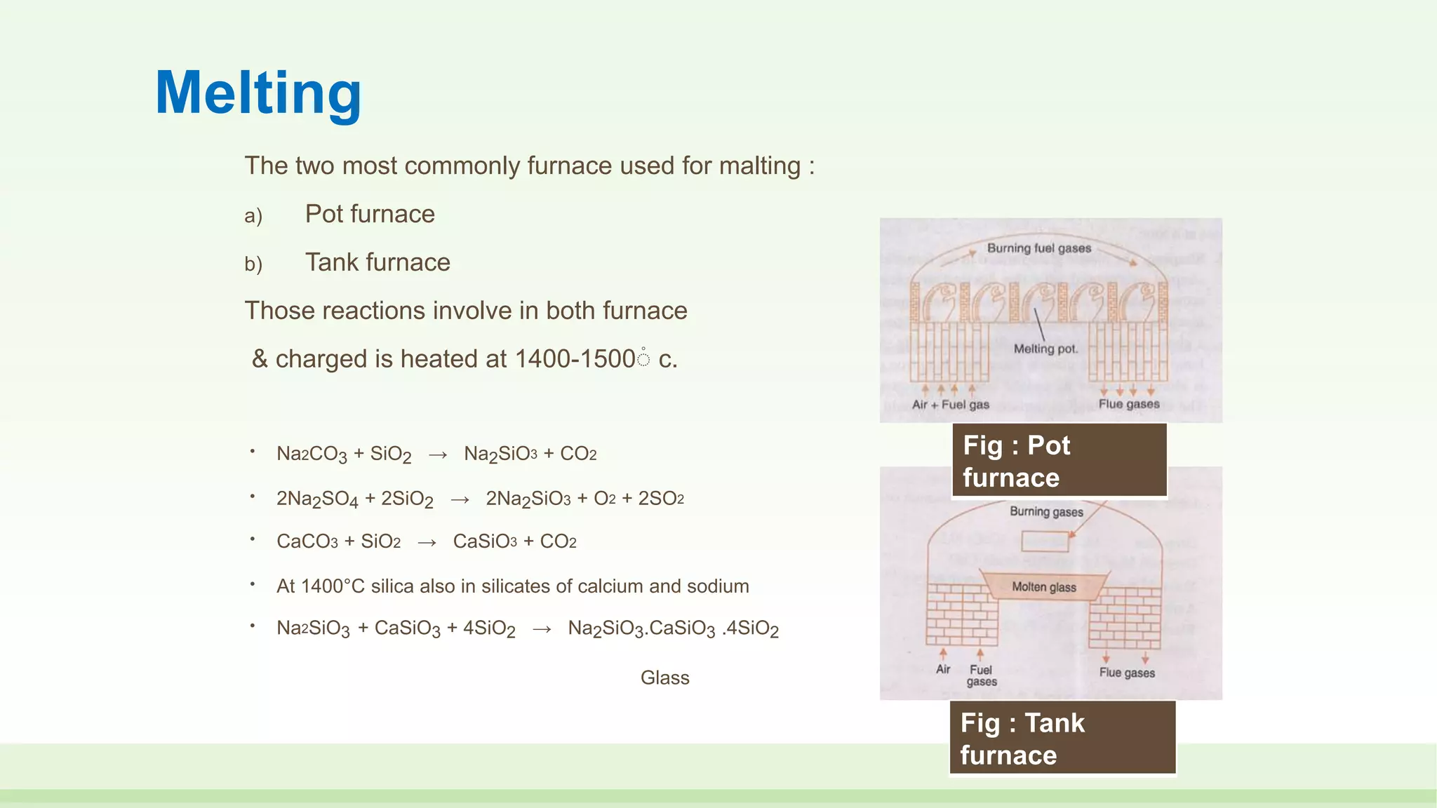 Glass industry.The following steps are used for the manufacture process ...