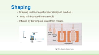 Glass industry.The following steps are used for the manufacture process ...