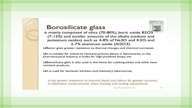 Glass industry.The following steps are used for the manufacture process ...