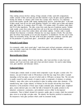 GLASS INDUSTRY IN PAKISTAN | DOCX
