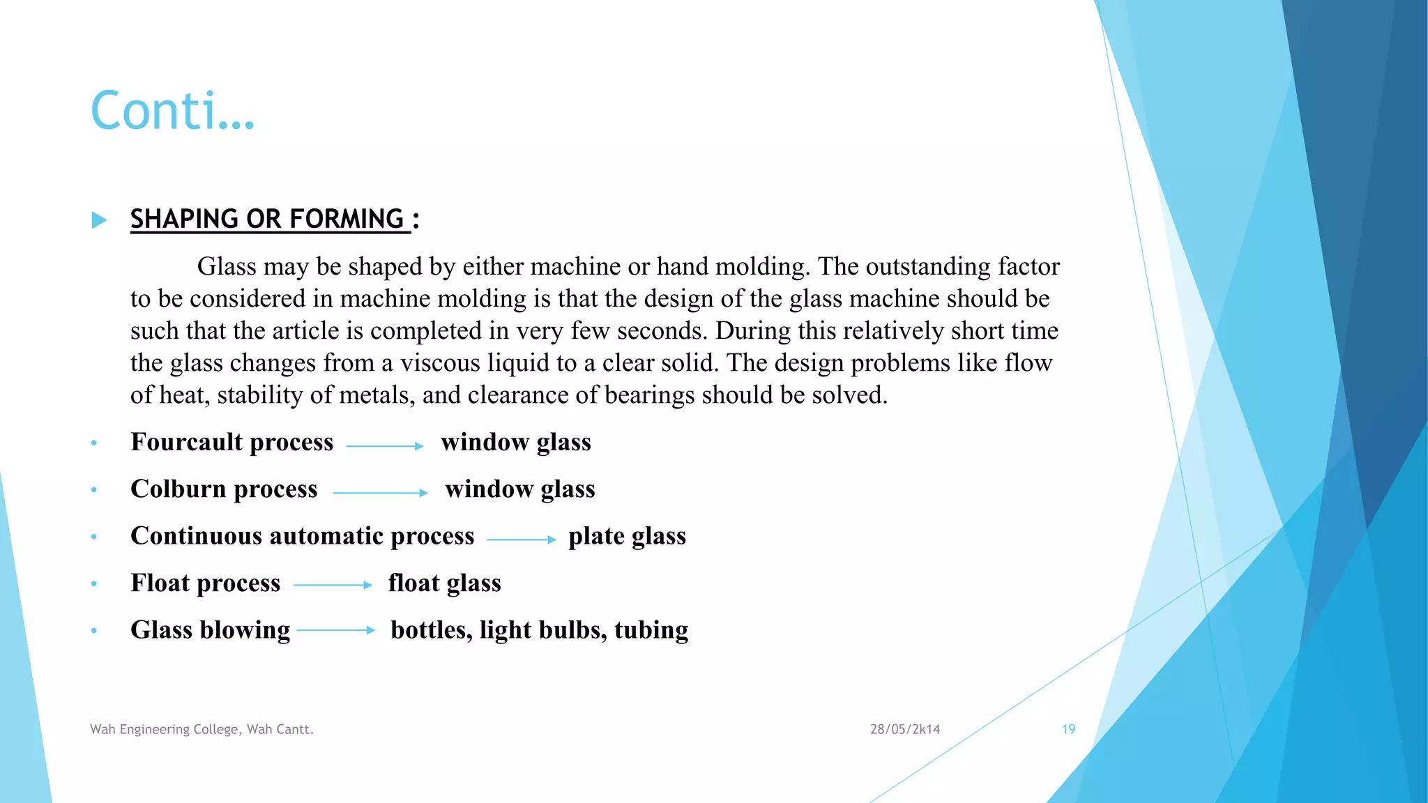 Glass industry presentation | PPTX