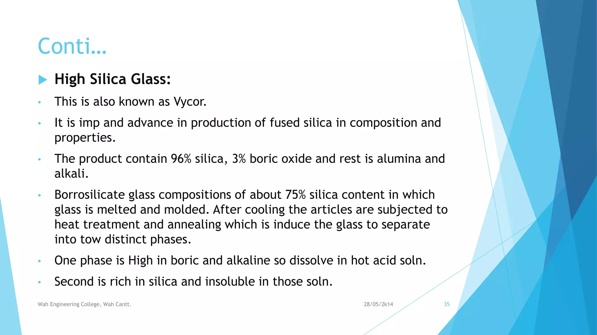 Glass industry presentation | PPTX