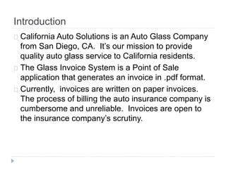Glass invoice system | PPTX