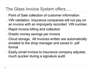 Glass invoice system | PPTX | Computing | Technology & Computing