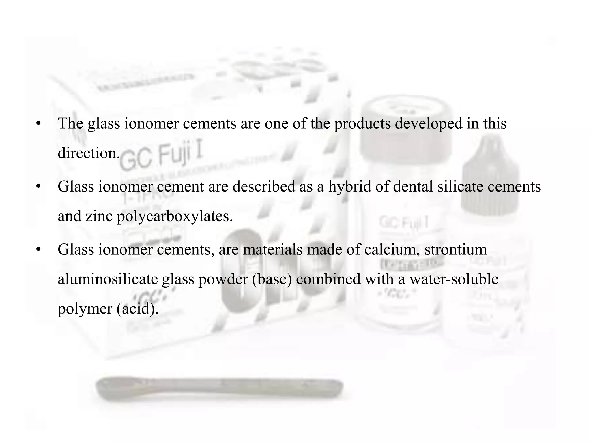 Glass ionomer cement | PPTX