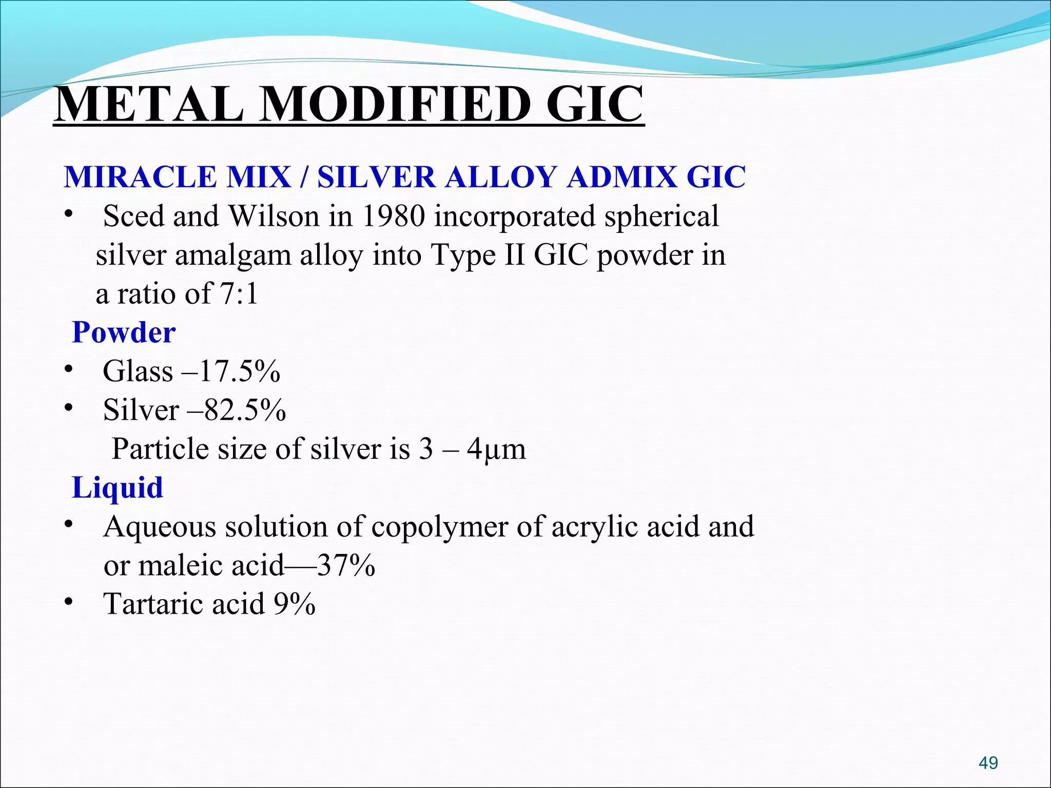 Glass ionomer cement | PPT