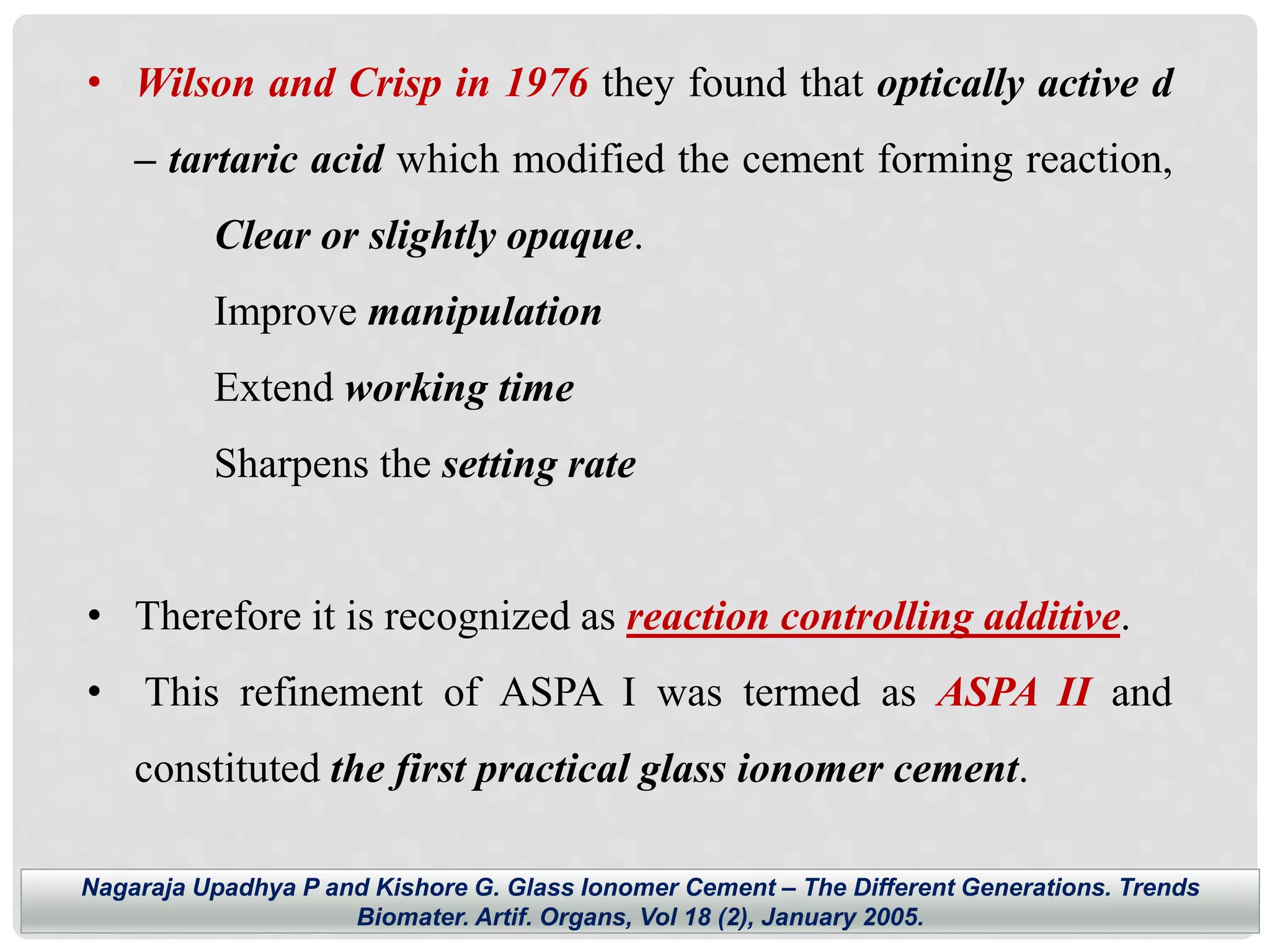 Glass ionomer cement | PPTX