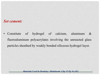 Glass ionomer cement | PPTX