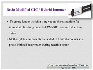 Glass ionomer cement | PPTX