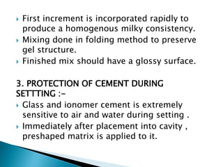 Glass ionomer cement | PPTX