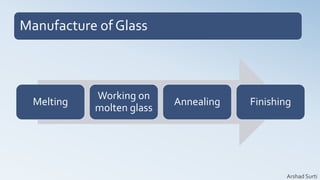 Glass manufacturing and types | PPTX