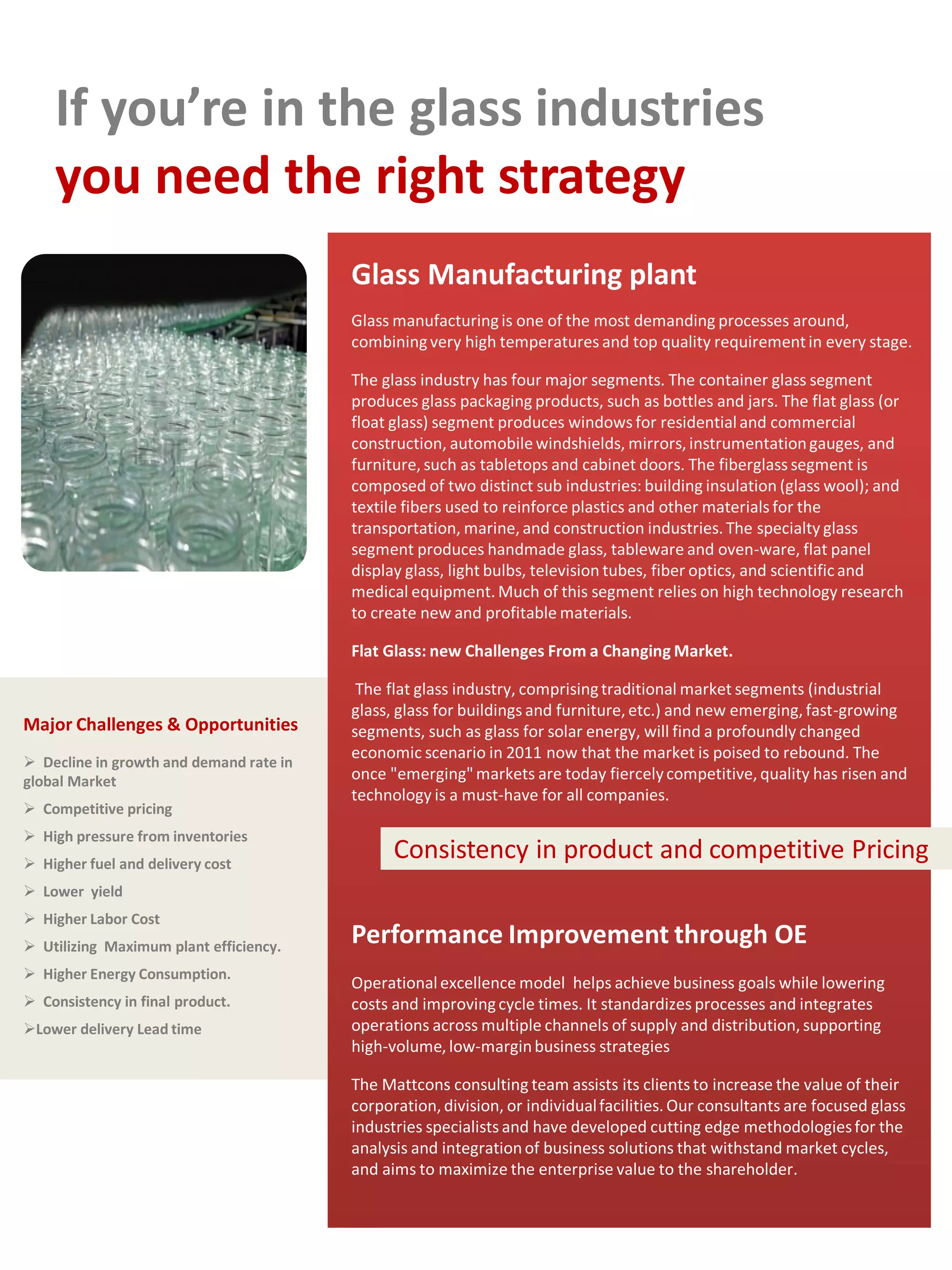 Glass manufacturing plant operational excellence catalog | PDF ...