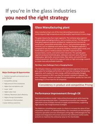 Glass manufacturing plant operational excellence catalog | PDF