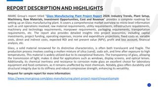 Detailed Project Report on Glass Manufacturing Unit Setup | PPTX