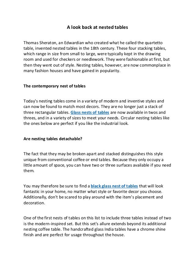 A look back at nested tables | PDF