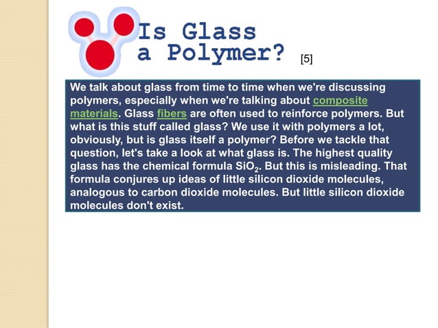 Glass Fiber Polymers | PPTX | Chemistry | Science