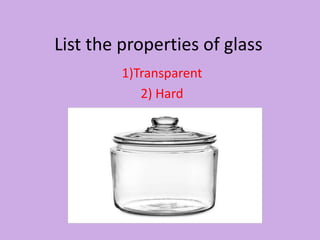 Glass ppt | PPT