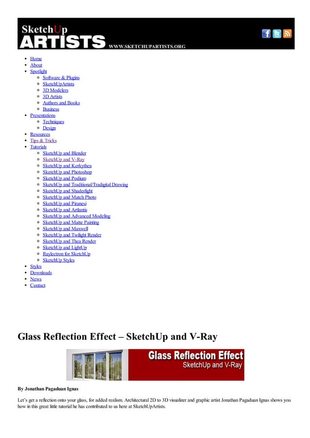 Glass reflection effect ...ials by sketch upartists | PDF
