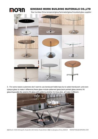 Glass table tops advantages,glass options and maintenance | PDF