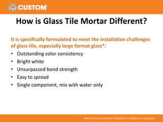 Glass Tile Thin-Set Mortar | PPTX | Home Improvement | Home & Garden